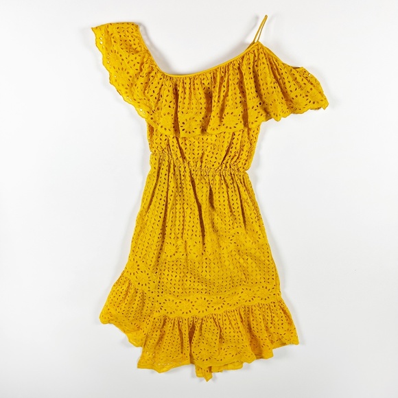 Joie | Dresses | Joie Corynn Cotton Eyelet Lace Ruffle Off The Shoulder ...